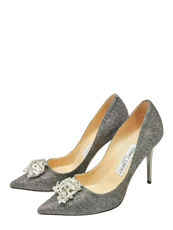 JIMMY CHOO Mamey Crystal-embellished Pumps - Grey