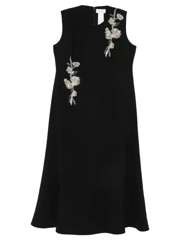 Marina Rinaldi Embellished Sleeveless Maxi Dress - Black