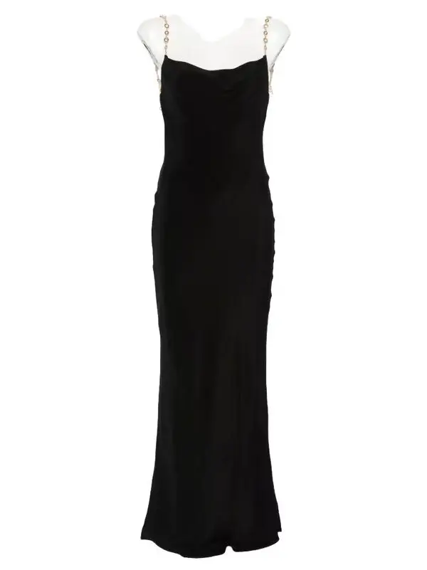 Cult Gaia Macelyn Chain-strap Cowl-neck Maxi Dress - Black