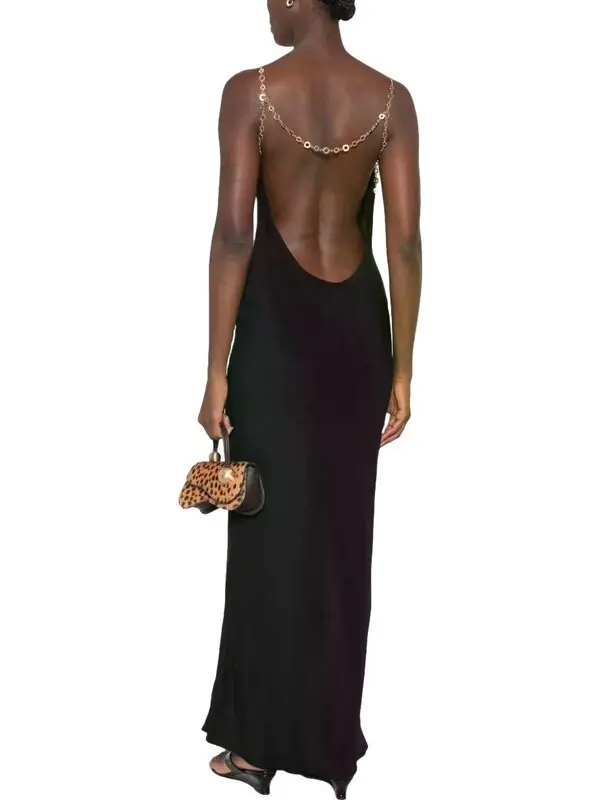 Cult Gaia Macelyn Chain-strap Cowl-neck Maxi Dress - Black