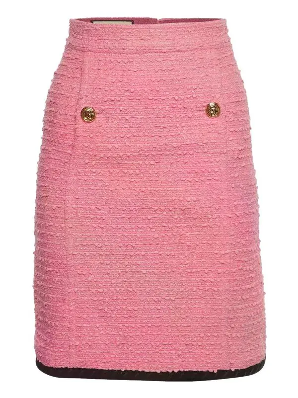 Gucci G-button A-line Skirt - Pink