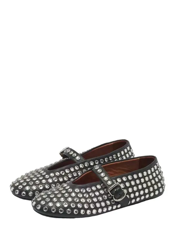 Alaïa Embellished Mary Jane Ballet Flats - Black