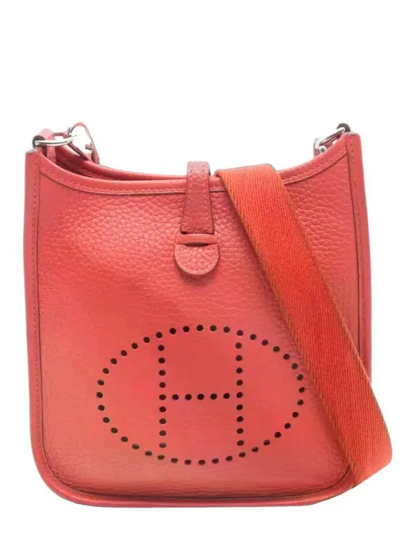 Hermès 2015 Clemence Evelyne I Tpm Crossbody Bag - Red
