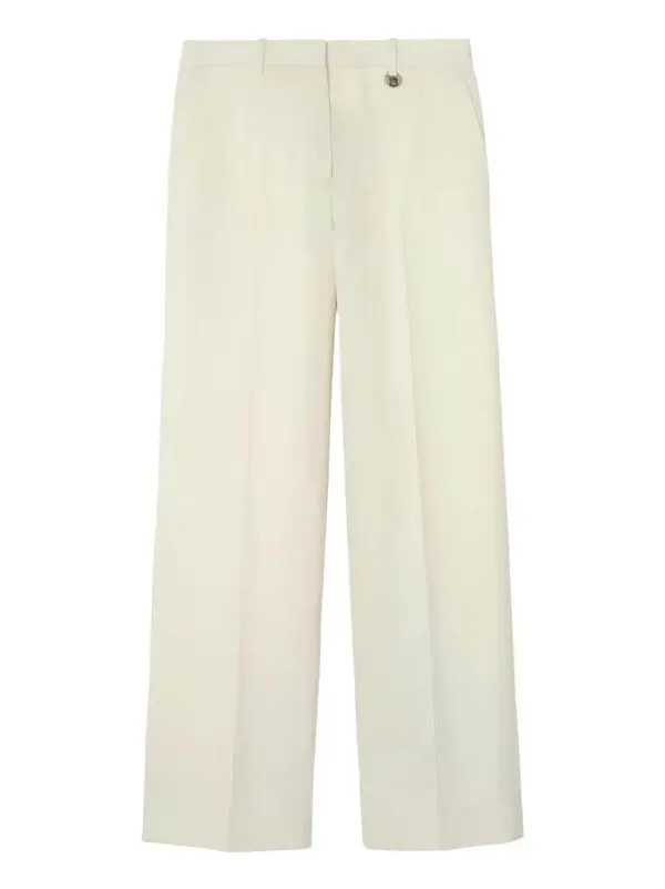 Burberry Wool Tailored Trousers - Neutrals
