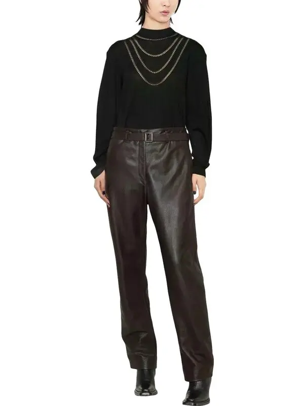 Alberta Ferretti Fishnet-insert Jumper - Black