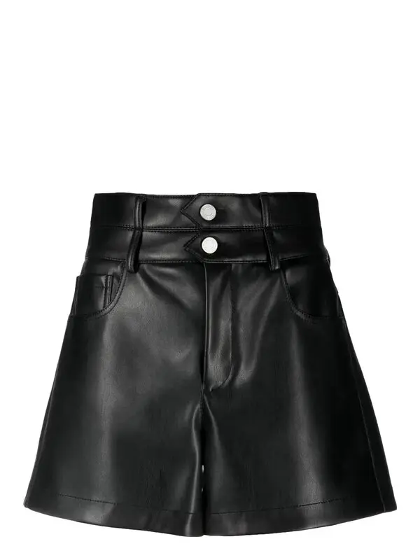 Philosophy Di Lorenzo Serafini High-waisted Faux Leather Shorts - Black