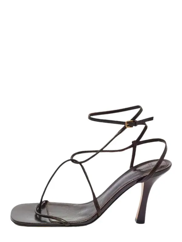Bottega Veneta Stretch Ankle Strap Sandals - Brown