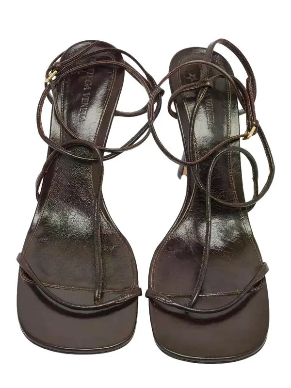 Bottega Veneta Stretch Ankle Strap Sandals - Brown