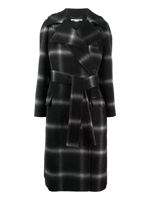 Stella McCartney Sophia Check Coat - Black