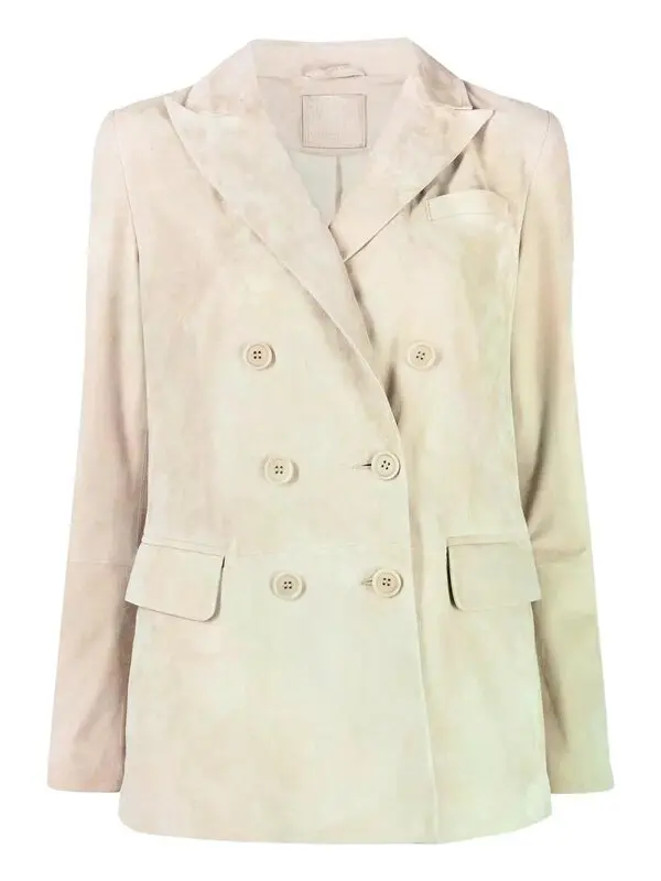 DESA 1972 Double-breasted Fitted Blazer - Neutrals