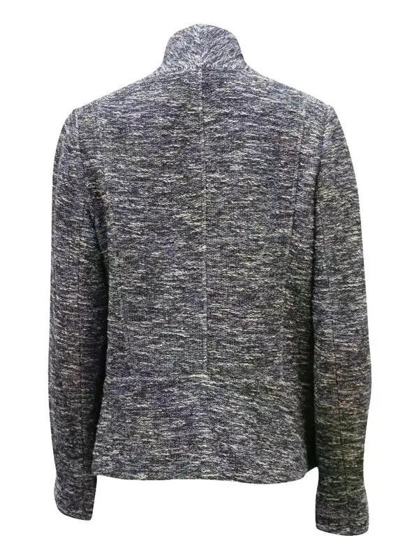 Vince Tweed Texture Open Drape Jacket - Blue
