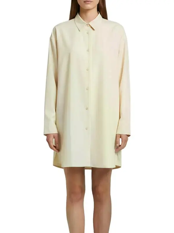 JIL SANDER Oversized Button-down Long Shirt - Neutrals