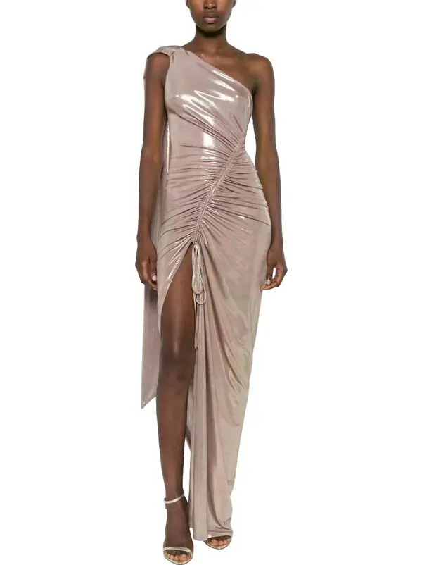 ATU BODY COUTURE One-shoulder Ruched Maxi Dress - Neutrals