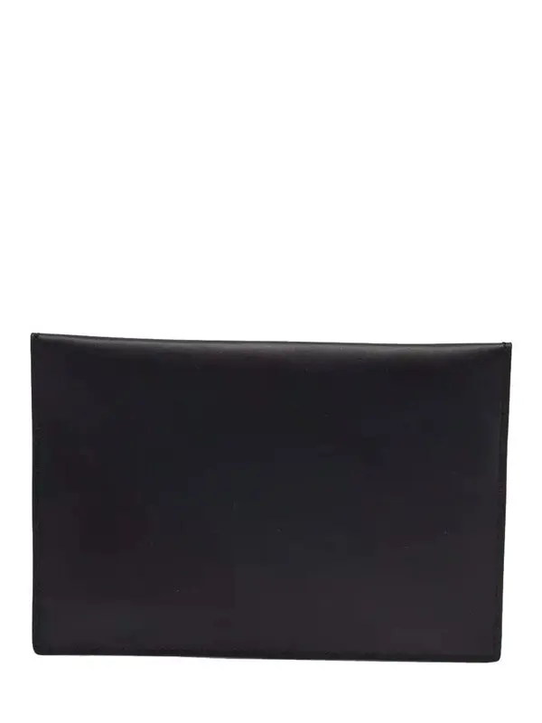 GIUSEPPE ZANOTTI Croc-embossed Flap Clutch Bag - Black