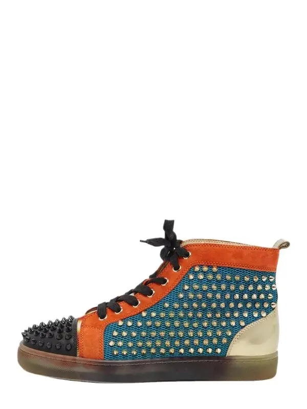 CHRISTIAN LOUBOUTIN Louis Orlato Mesh Lace-up Sneakers - Blue