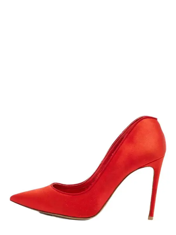 Alexander McQueen Satin Pointed-toe Stiletto Pumps - Red