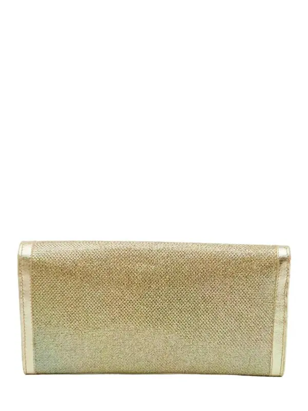 JIMMY CHOO Reese Metallic-effect Clutch Bag - Gold