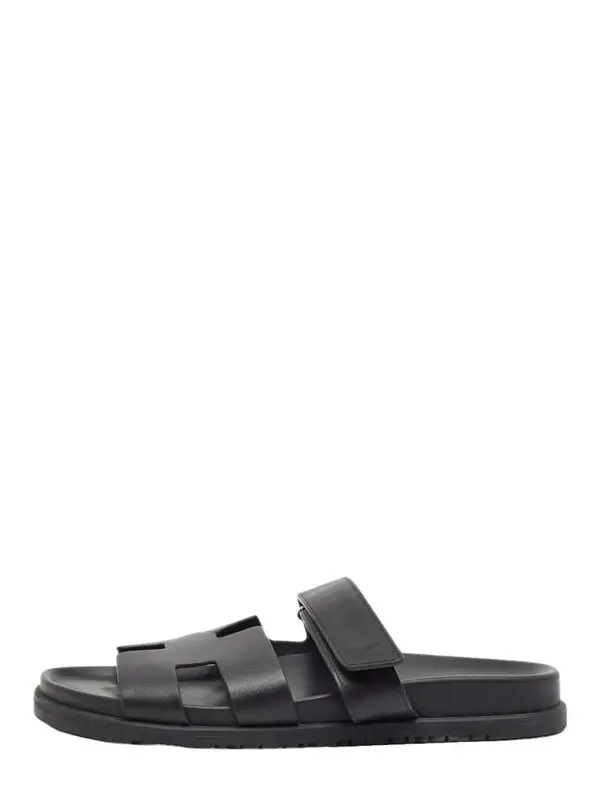 Hermès Chypre Touch-strap Sandals - Black