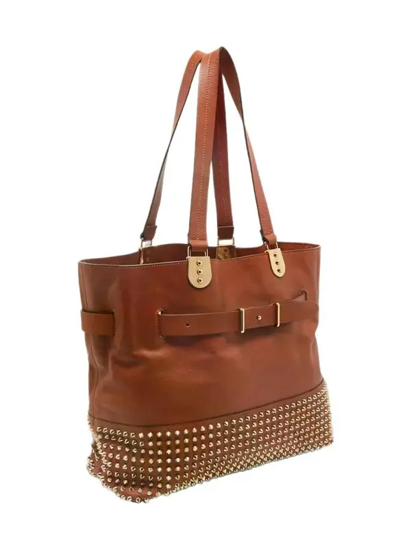 CHRISTIAN LOUBOUTIN Sybil Studded Tote Bag - Brown