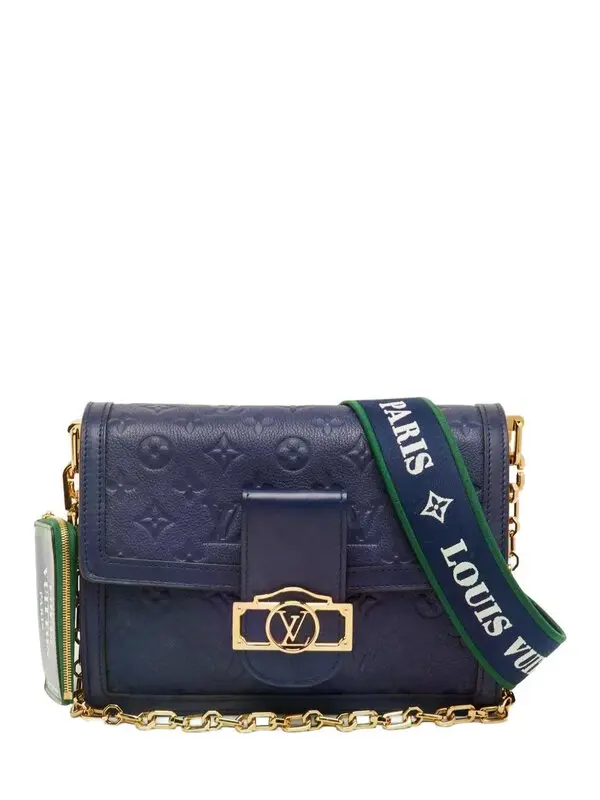 LOUIS VUITTON Dauphine Monogram Empreinte Crossbody Bag - Blue