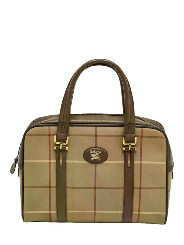 Burberry Check Pattern Tote Bag - Neutrals