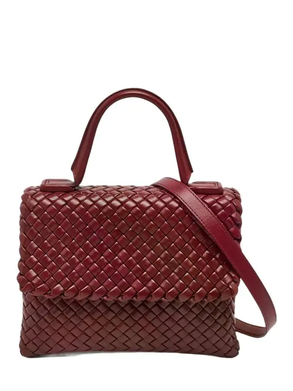 Bottega Veneta Patti Intrecciato Top Handle Bag - Red