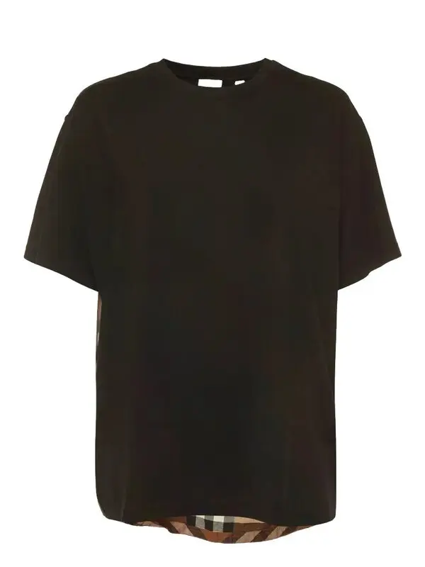 Burberry Carrick Check-panel T-shirt - Black
