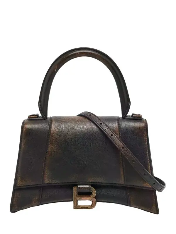 Balenciaga Small Hourglass Tote Bag - Brown