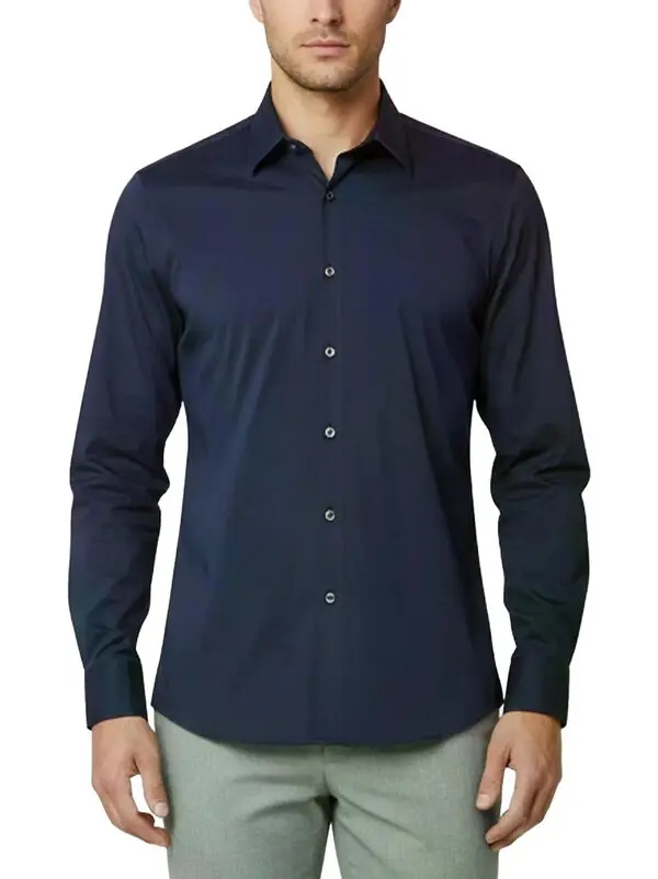 Prada Stretch-poplin Slim-fit Shirt - Blue