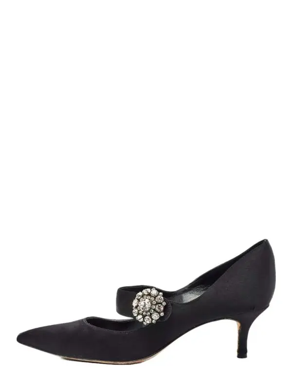 Manolo Blahnik Crystal-embellished Pumps - Black