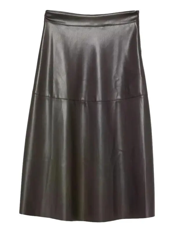 Alpha Studio Panelled Midi Skirt - Brown