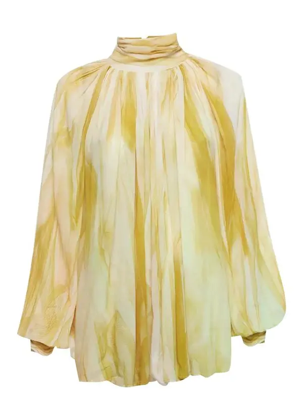 Elisabetta Franchi Tie-dye Long-sleeves Blouse - Neutrals