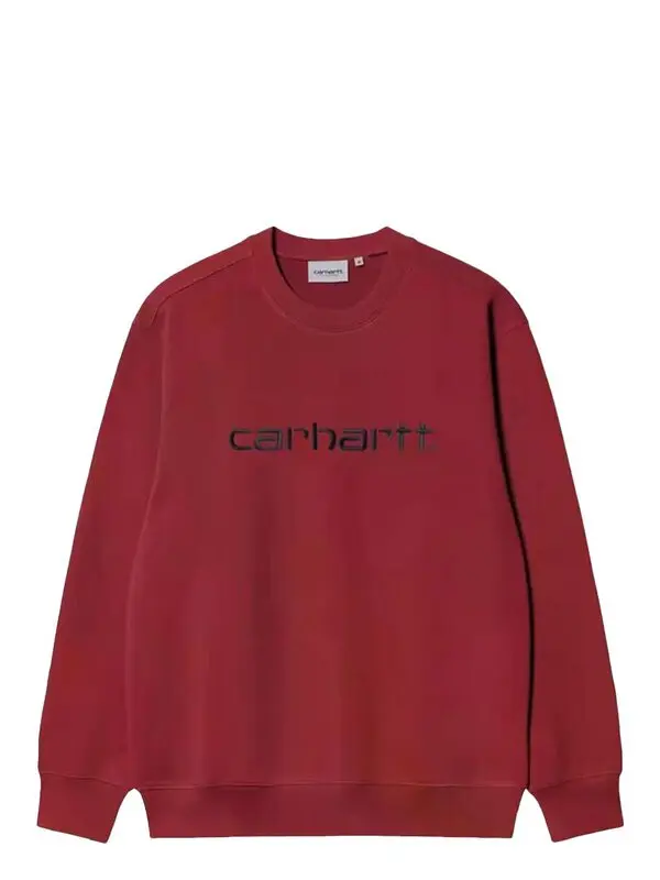 Carhartt Work In Progress Embroidered Logo Sweatshirt - Red