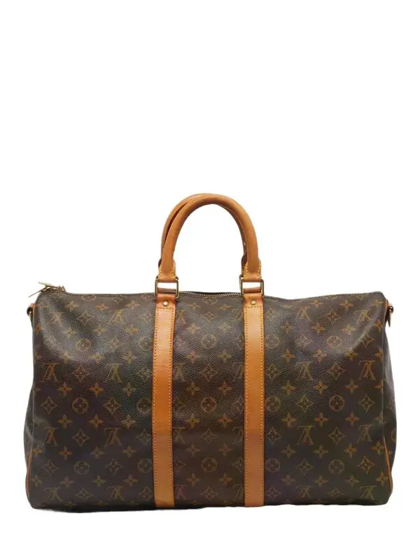 LOUIS VUITTON Monogram Keepall Bandoulière Bag - Brown