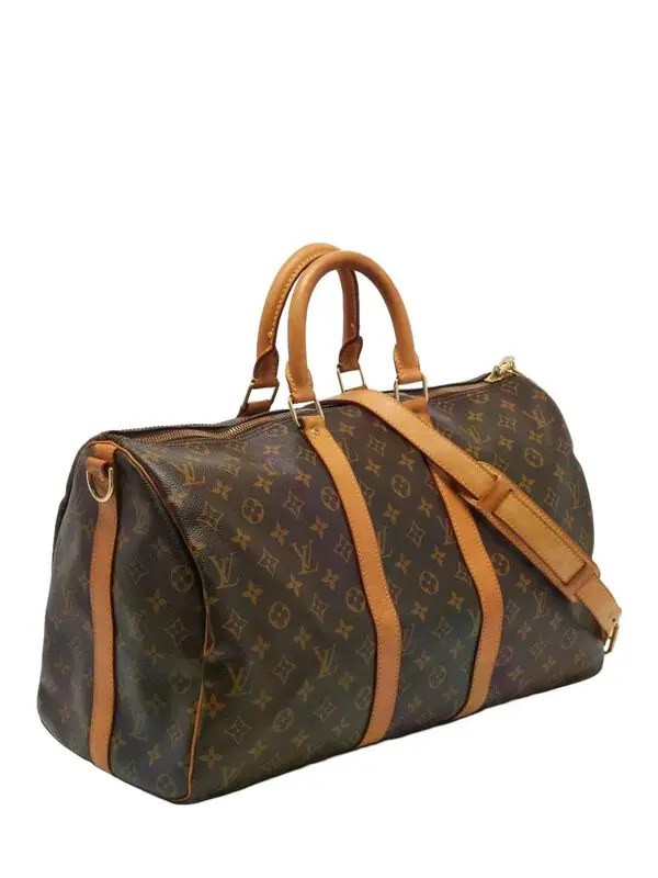 LOUIS VUITTON Monogram Keepall Bandoulière Bag - Brown