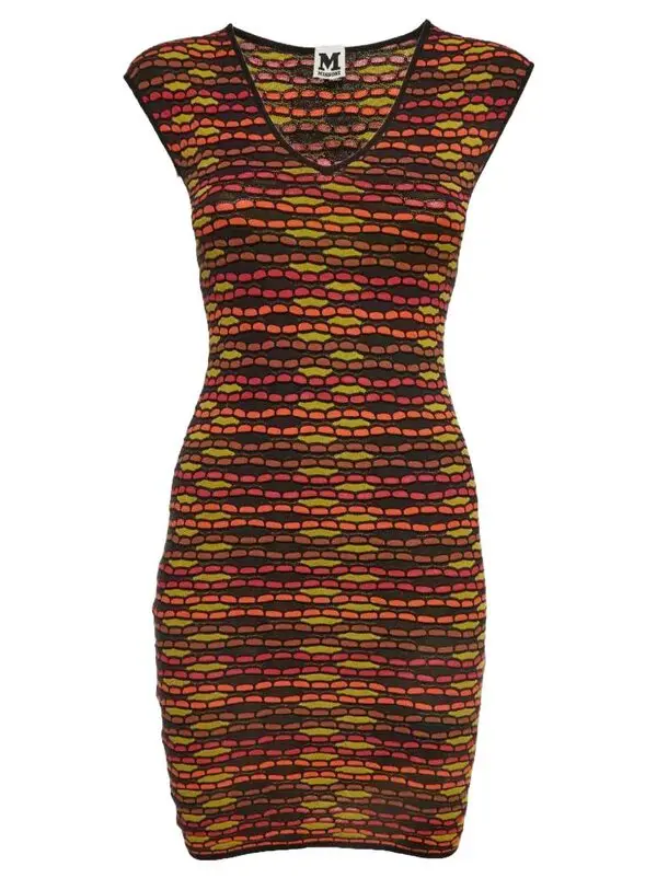 Missoni Sleeveless Patterned Mini Dress - Black