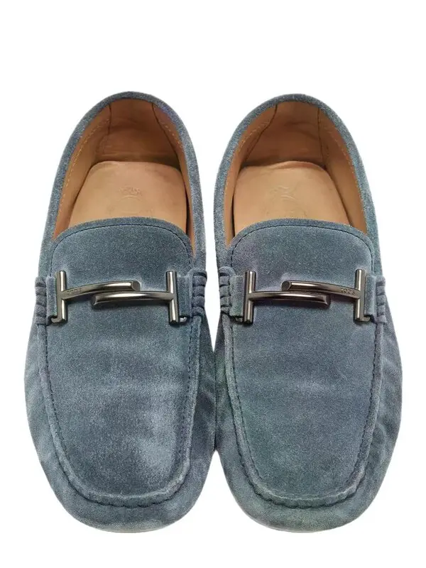 TOD'S Double T Suede Loafers - Blue
