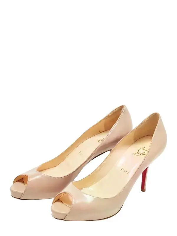 CHRISTIAN LOUBOUTIN Very Prive Leather Heeled Pumps - Neutrals