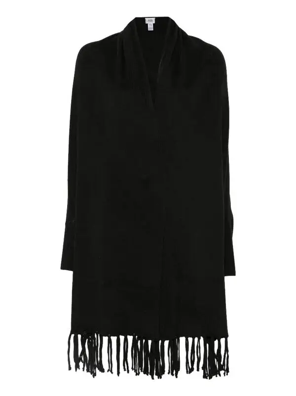 Alpha Studio Fringe-trim Cardigan - Black