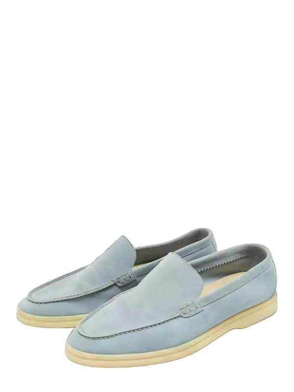 Loro Piana Summer Walk Suede Loafers - Blue