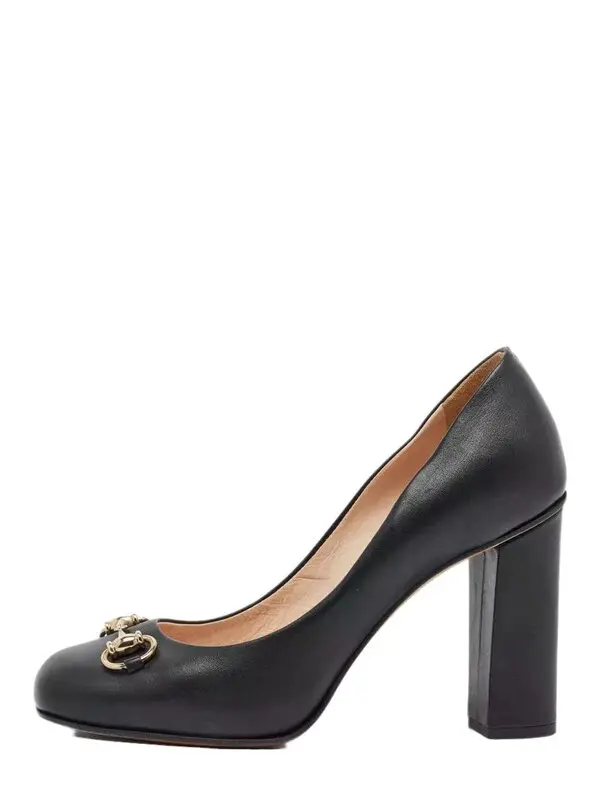 Gucci Horsebit Block-heel Pumps - Black