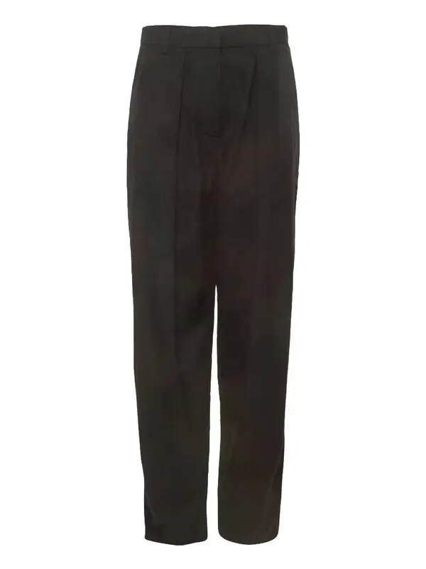 Magda Butrym Pleated Wide-leg Trousers - Black
