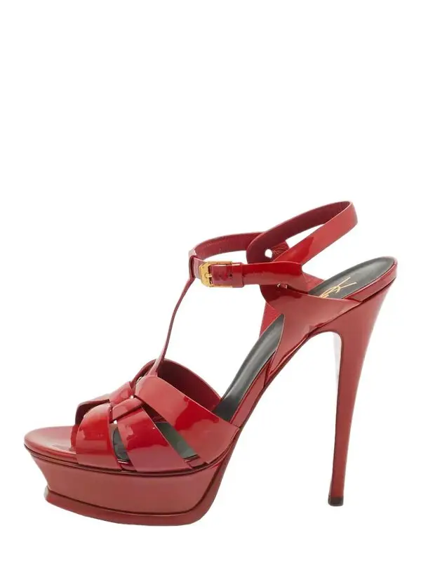 Saint Laurent Tribute Platform Sandals - Red