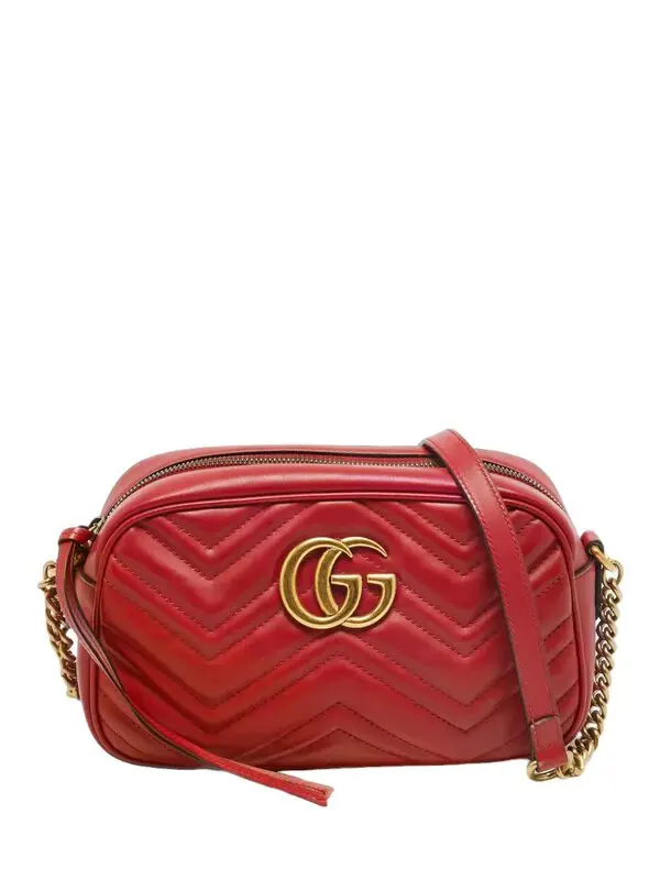 Gucci Gg Marmont Matelassé Camera Bag - Red