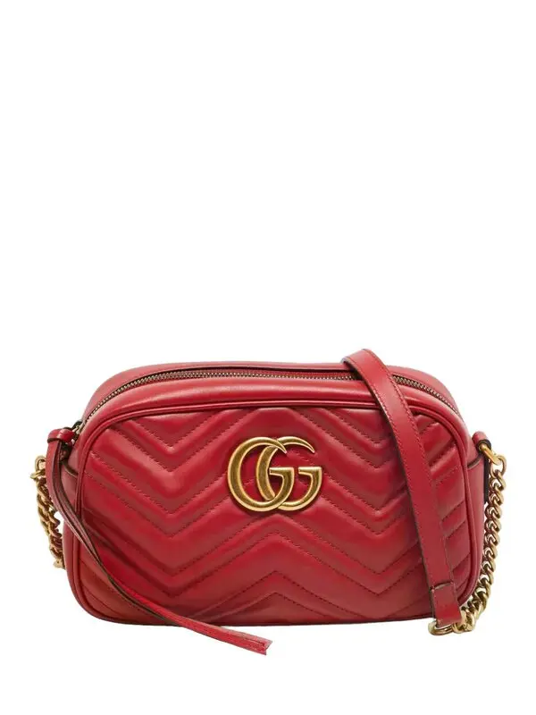 Gucci Gg Marmont Matelassé Camera Bag - Red
