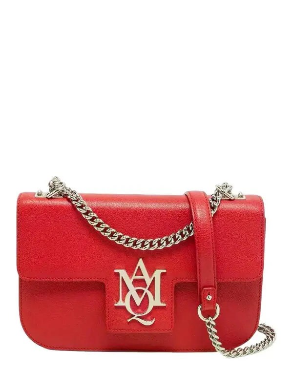 Alexander McQueen Insignia Flap Shoulder Bag - Red