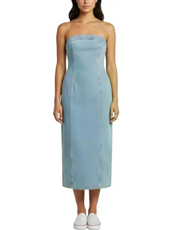 Magda Butrym 2024 Strapless Midi Dress - Blue