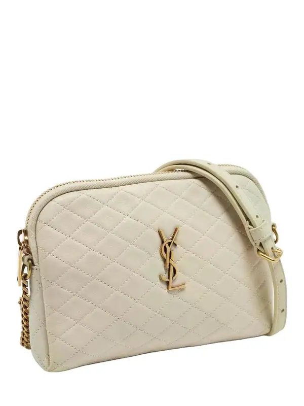 Saint Laurent 2023 Gaby Quilted Clutch Bag - Neutrals