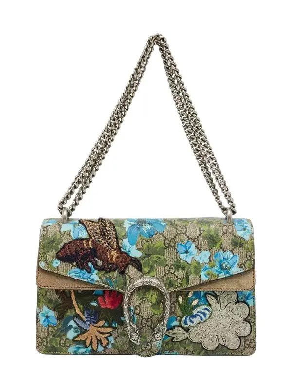 Gucci Small Dionysus Embroidered Shoulder Bag - Neutrals