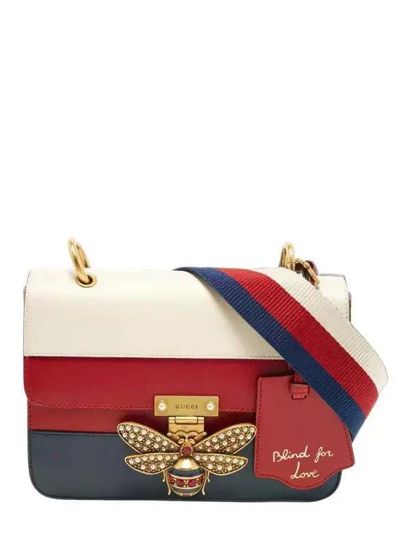Gucci Queen Margaret Bee-plaque Shoulder Bag - Red